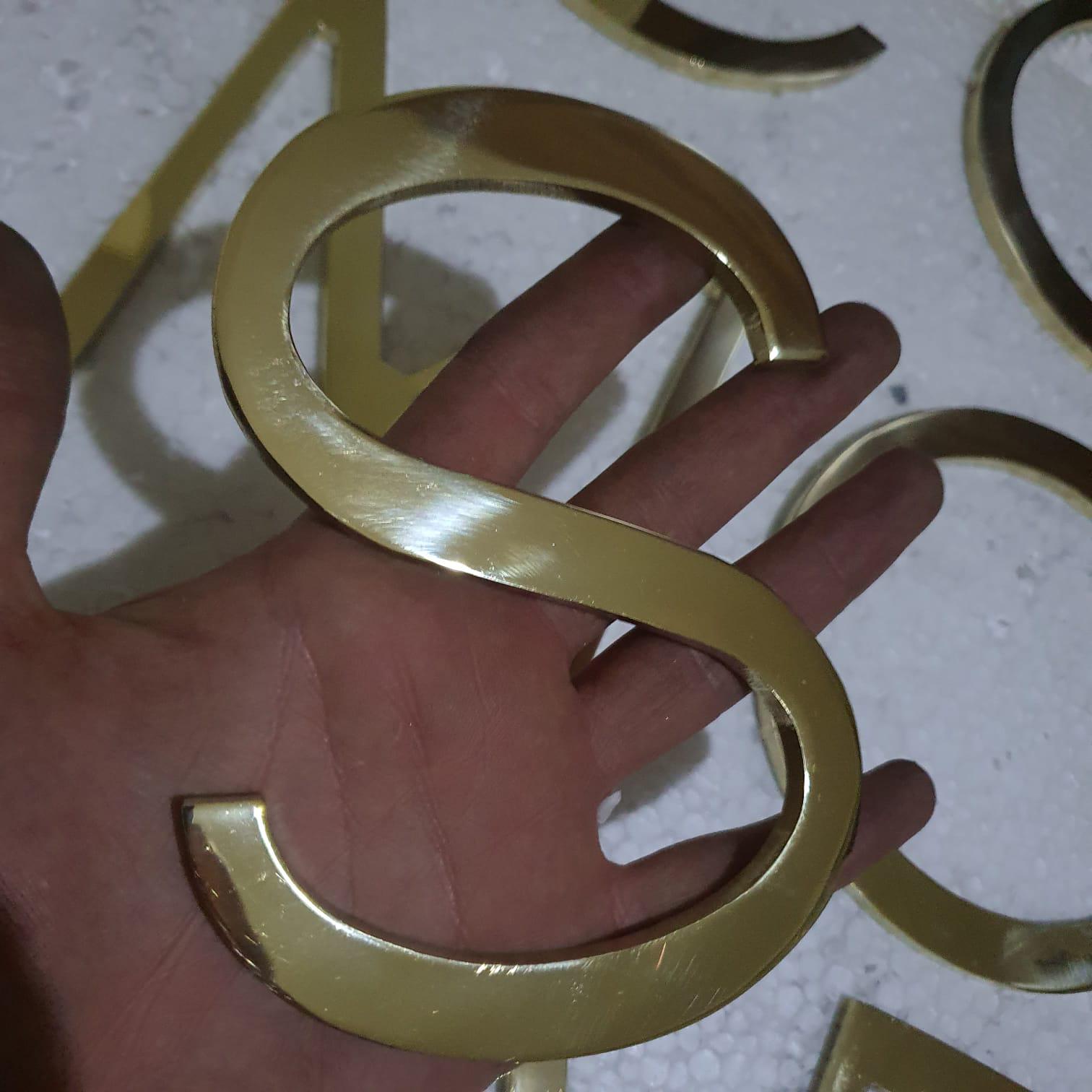 Polished Brass Letters - Solid Brass Letters - Polished Cast Brass ...