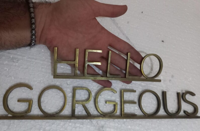 Underlined Brass Letters - Custom Brass Letters With Underline ...