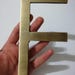 Handcrafted Matte Brushed Solid Brass Letters — Architectural Satin ...