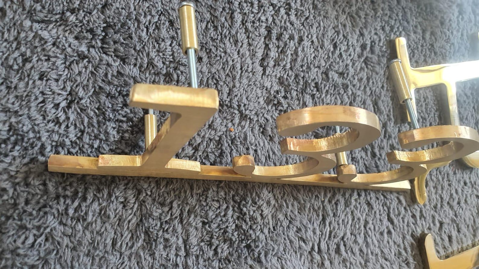 Custom Solid Cast Brass Letters: Polished, Unlacquered, or Aged - Etsy