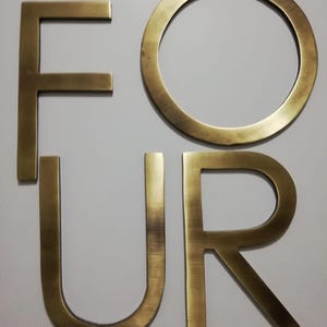 Brushed Brass Letters - Unlacquered Cast Brass Letters - Antique Aged ...