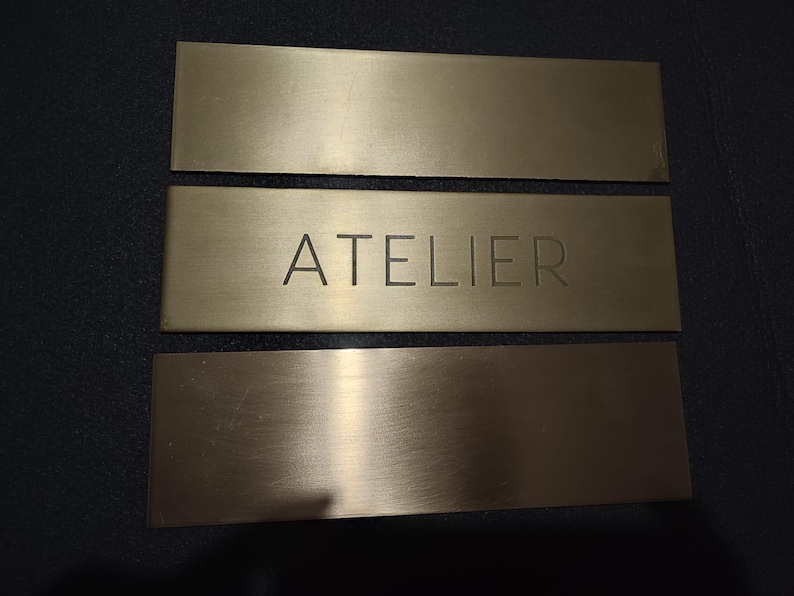 Custom Brass Plaque - Cast Brass Sign - Antique Brass Plaque - Brushed ...