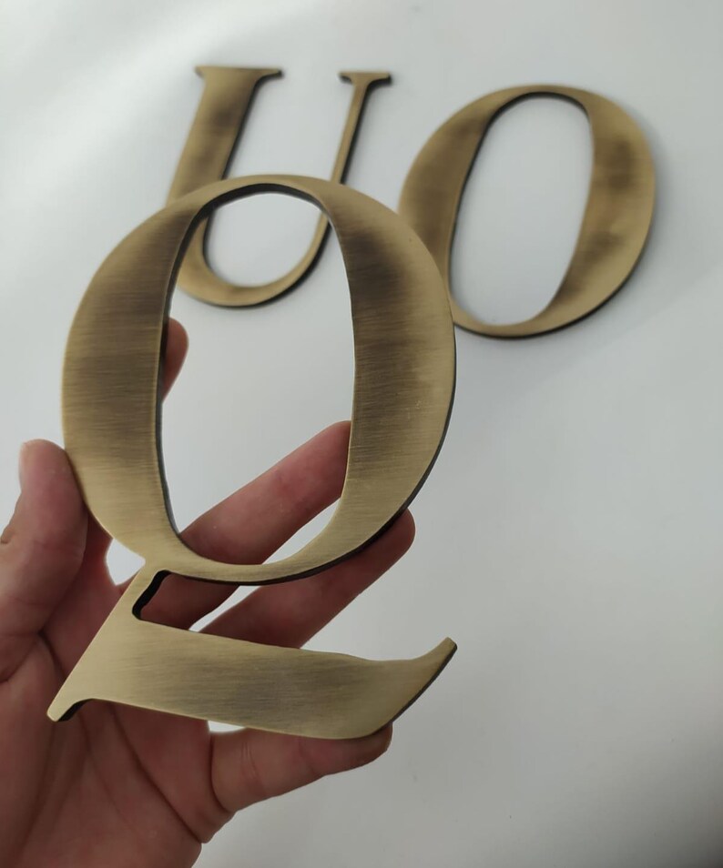 Antique Aged Brass Letters - Cast Brass Letters - Brushed Brass Letters ...