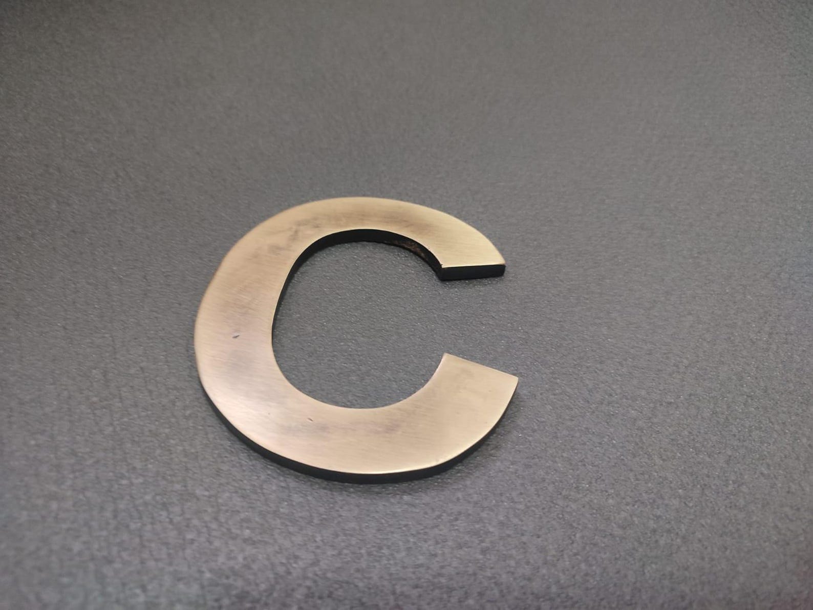 Brushed Brass Letters - Unlacquered Cast Brass Letters - Antique Aged ...