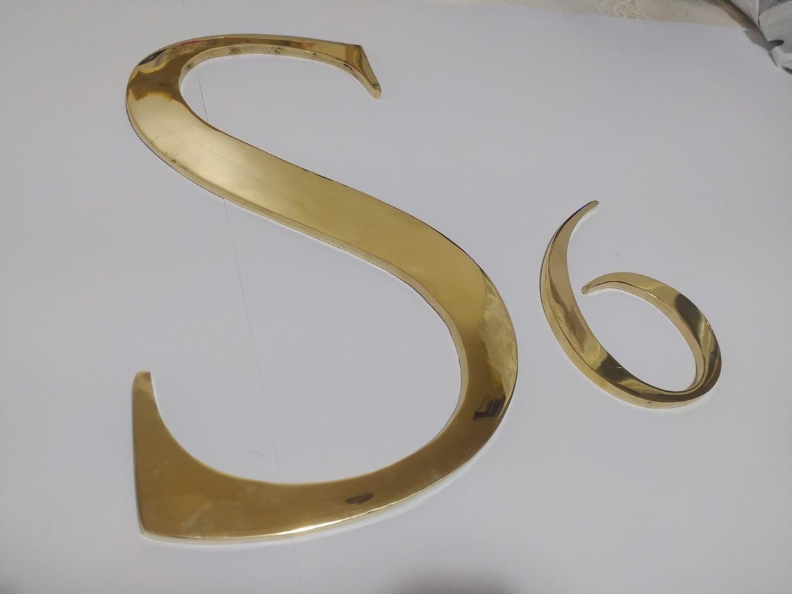 Polished Brass Letters - Solid Brass Letters - Polished Cast Brass ...
