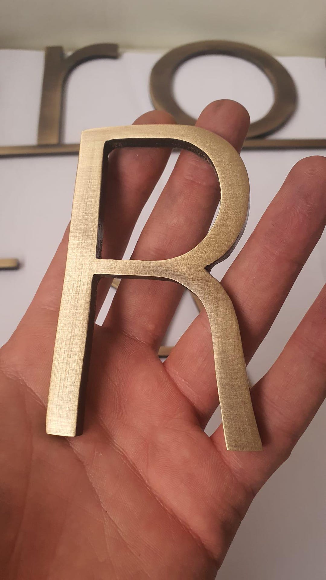 Brushed Brass Letters - Unlacquered Cast Brass Letters - Antique Aged ...