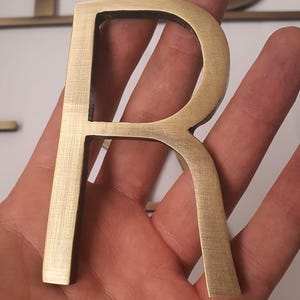 Brushed Brass Letters - Unlacquered Cast Brass Letters - Antique Aged ...