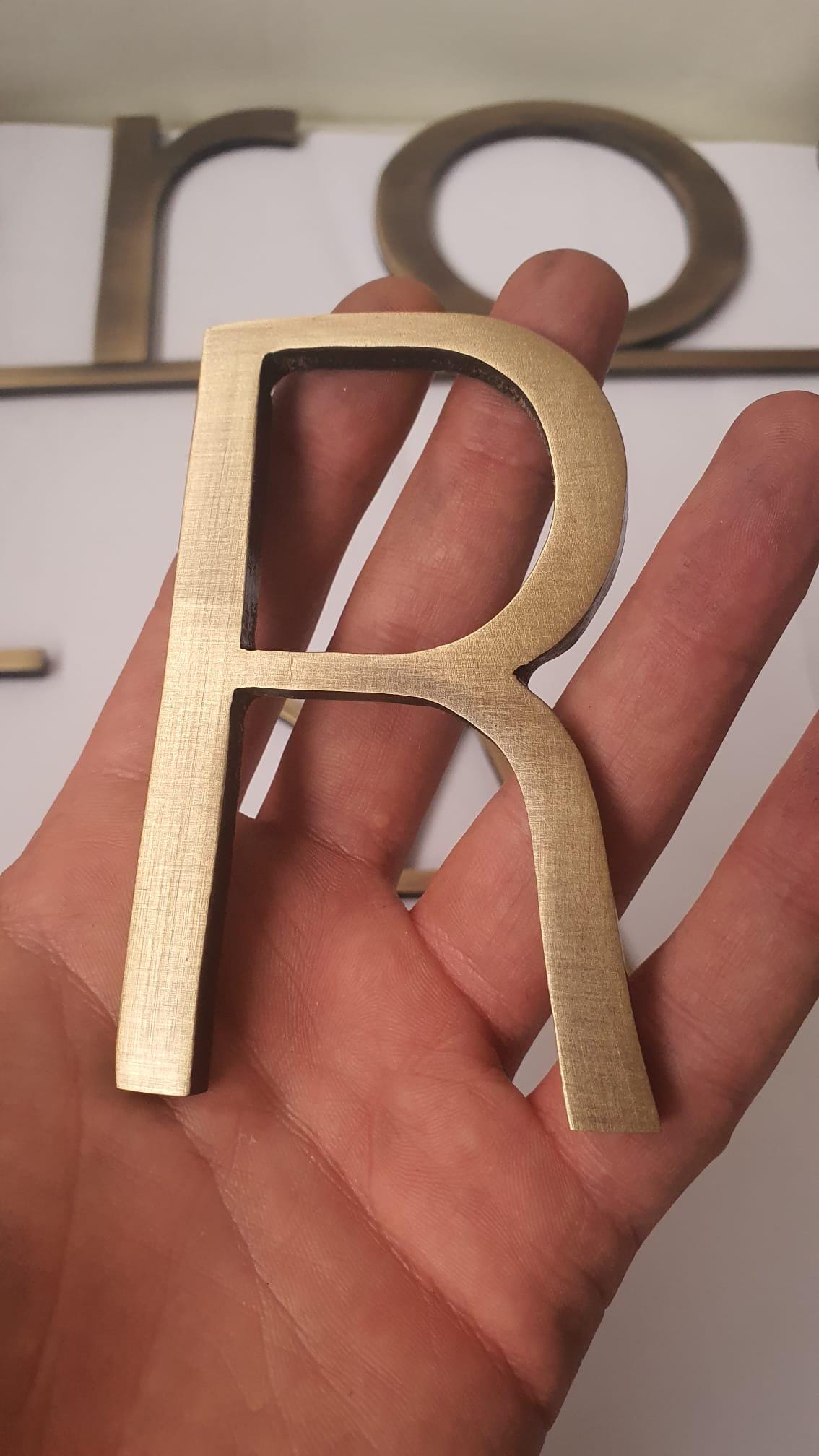 Brushed Brass Letters - Unlacquered Cast Brass Letters - Antique Aged ...