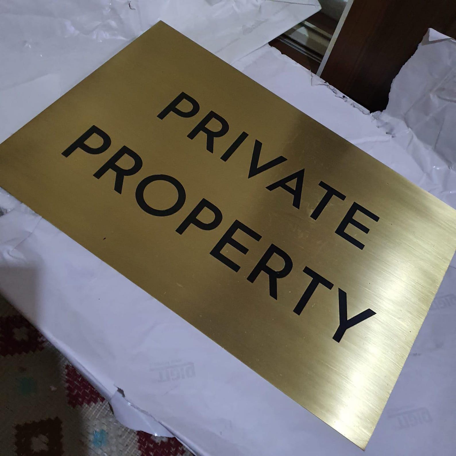 Custom Brass Plaque - Cast Brass Sign - Antique Brass Plaque - Brushed ...