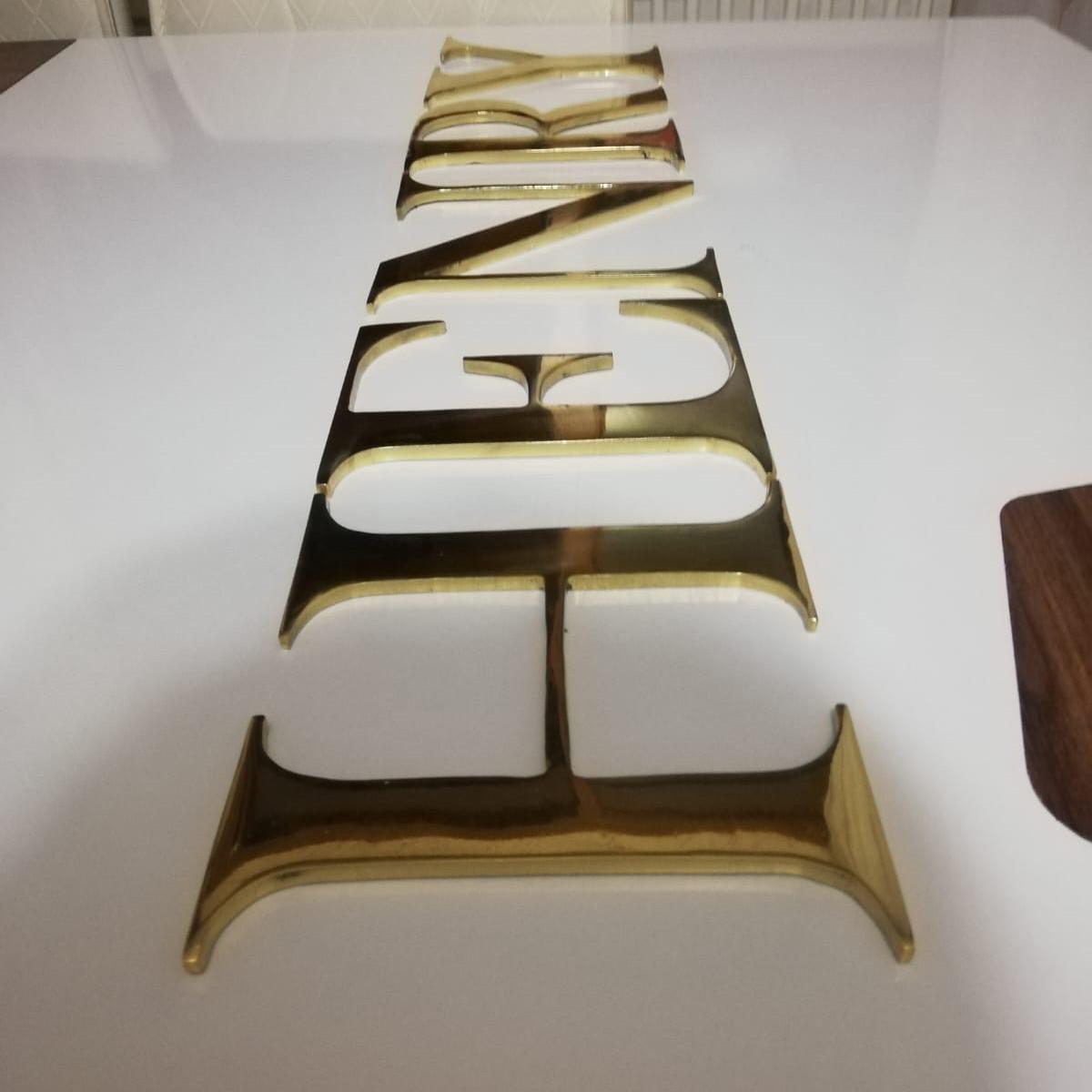 Polished Brass Letters - Solid Brass Letters - Polished Cast Brass ...
