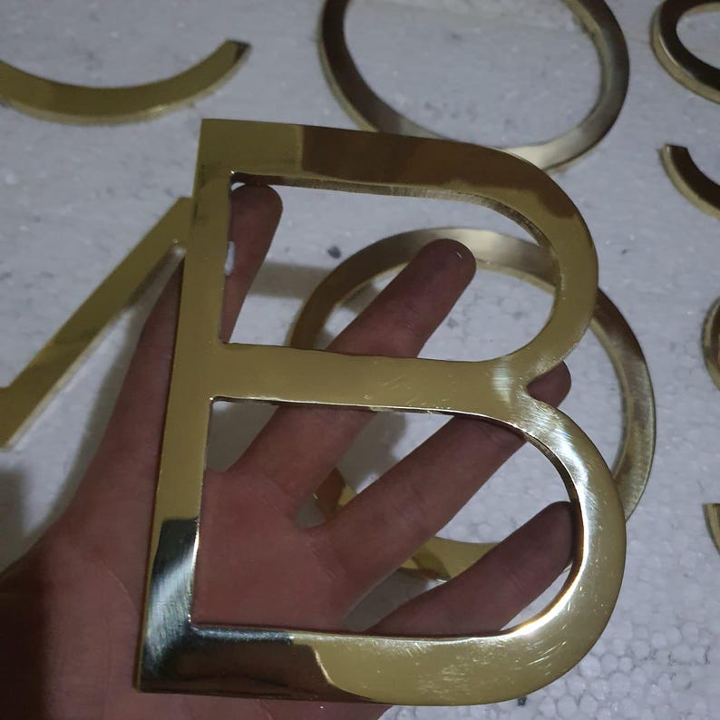 Polished Brass Letters - Solid Brass Letters - Polished Cast Brass ...