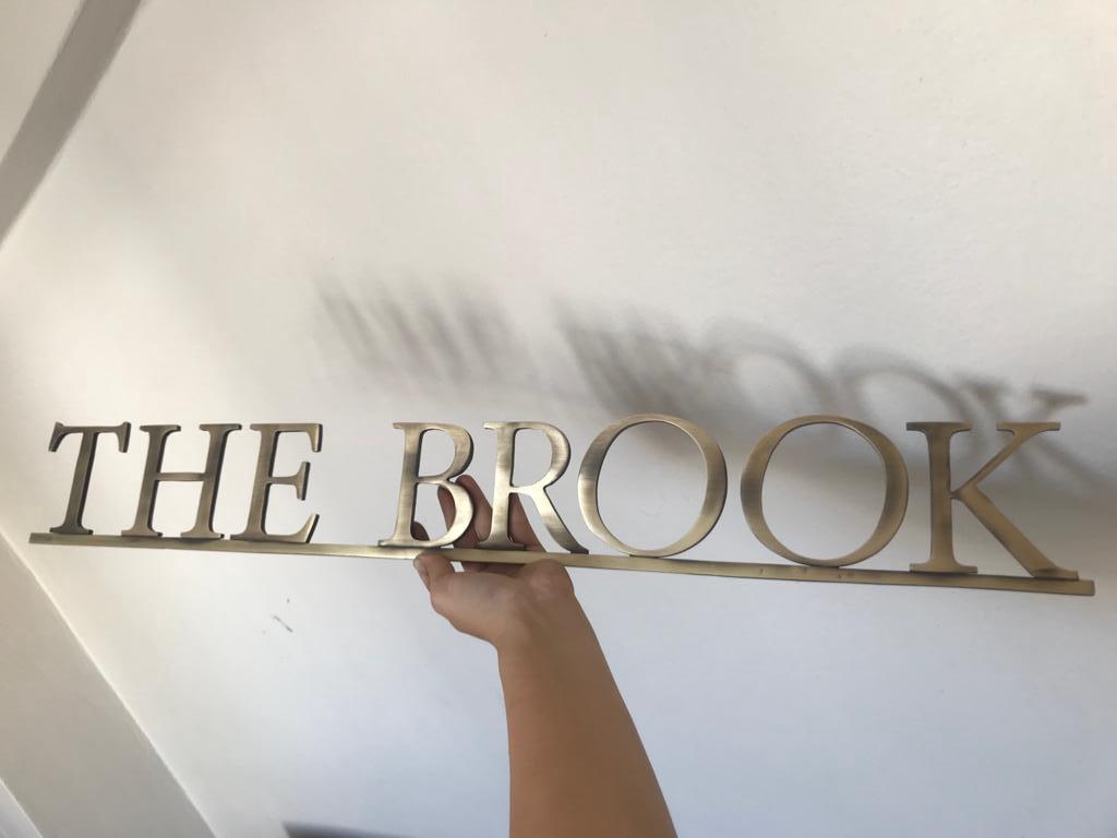 Custom Brass Letters With Underline — Handmade Solid Cast Metal ...