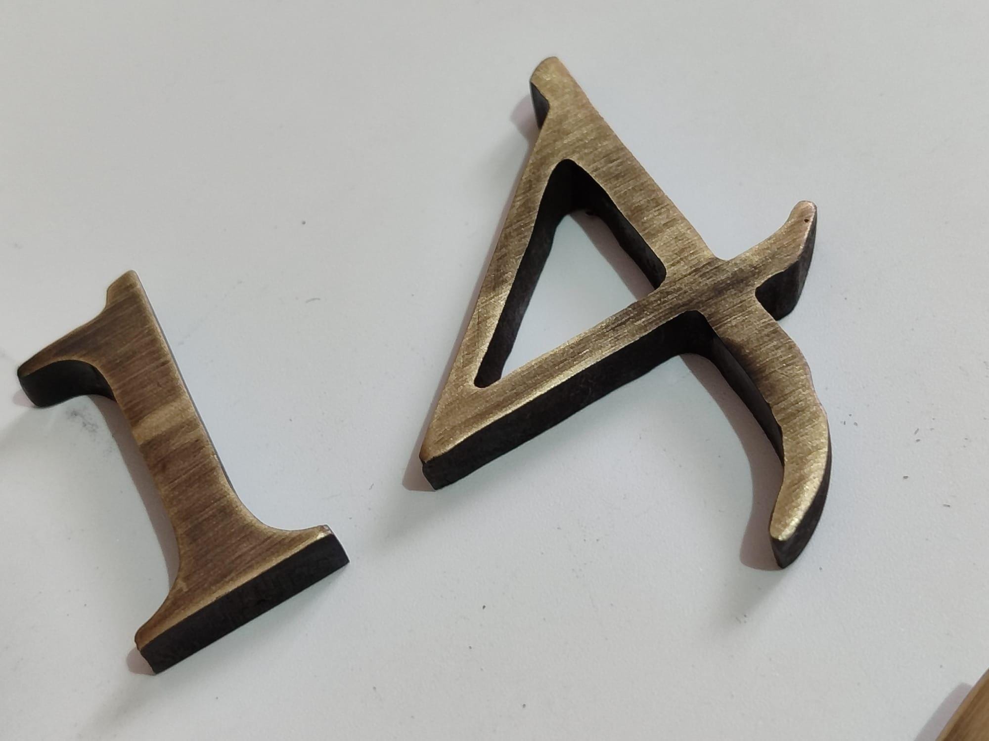 Antique Aged Brass Letters - Cast Brass Letters - Brushed Brass Letters ...