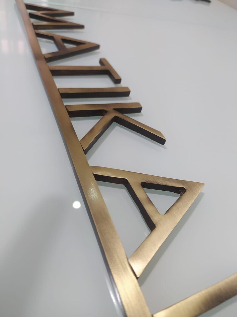 Underlined Brass Letters - Custom Brass Letters With Underline ...