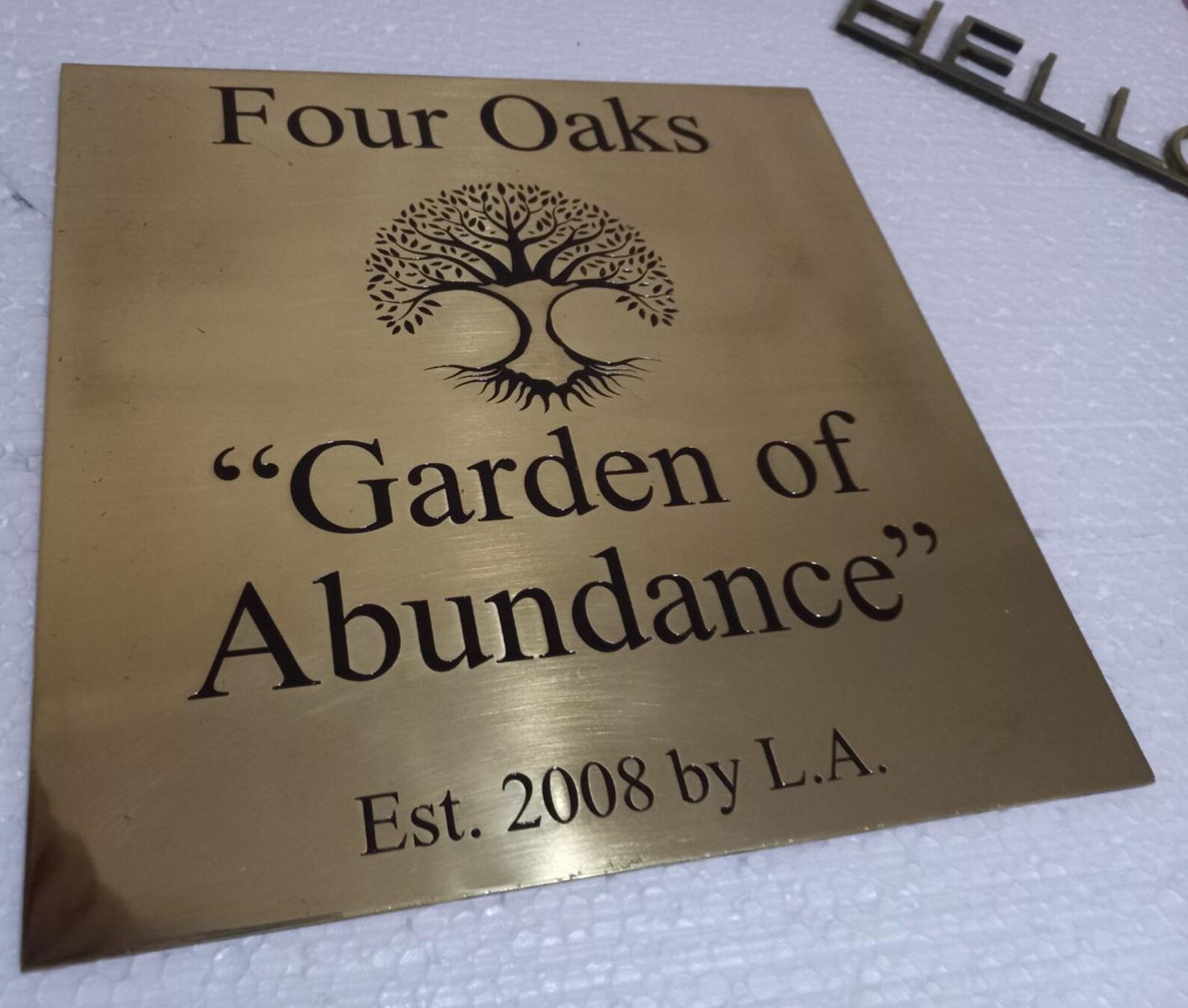 Custom Brass Plaque - Cast Brass Sign - Antique Brass Plaque - Brushed ...