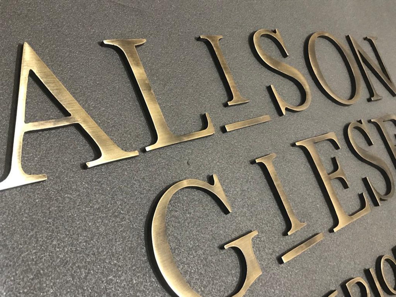 Solid Cast Brass Letters: Unlacquered, Polished, or Aged - Etsy
