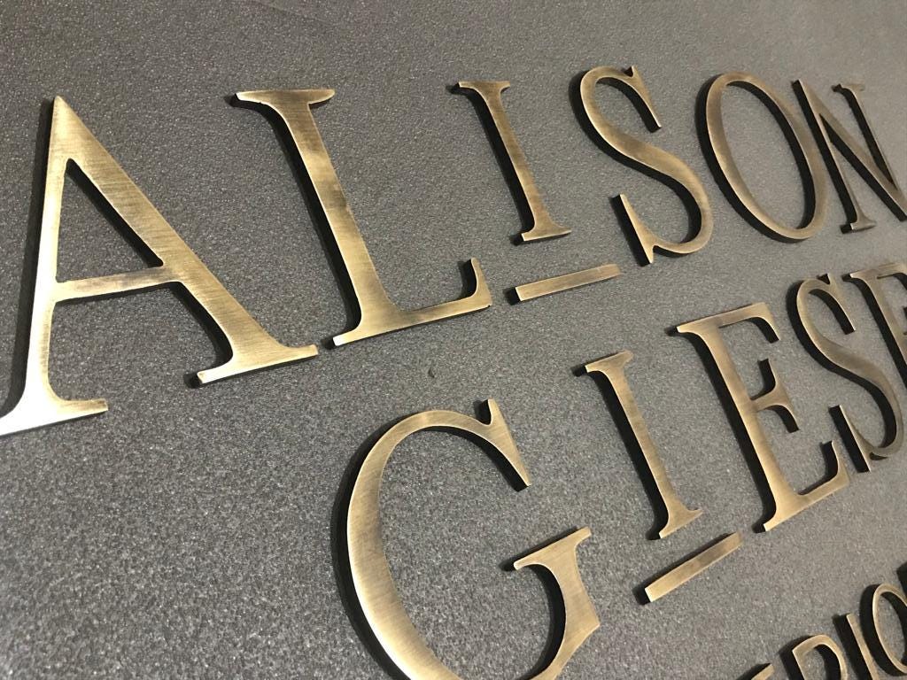 Solid Cast Brass Letters: Unlacquered, Polished, or Aged - Etsy