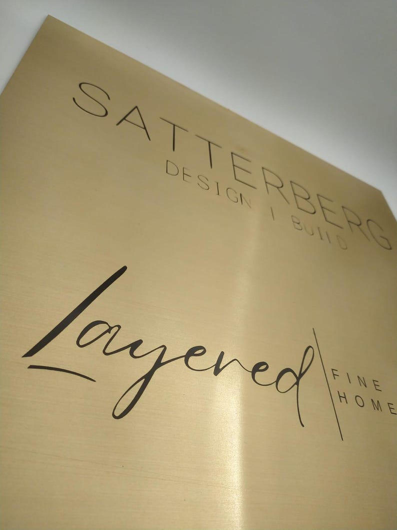 Custom Brass Plaques Handmade — Etched Embossed Metal Nameplate for ...