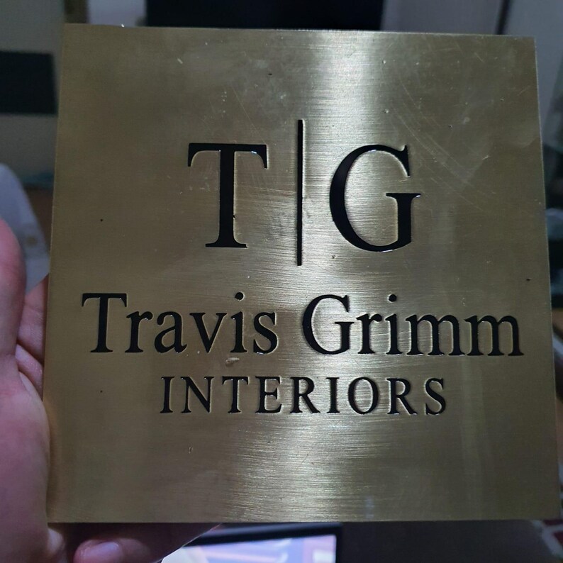 Custom Brass Plaque - Cast Brass Sign - Antique Brass Plaque - Brushed ...