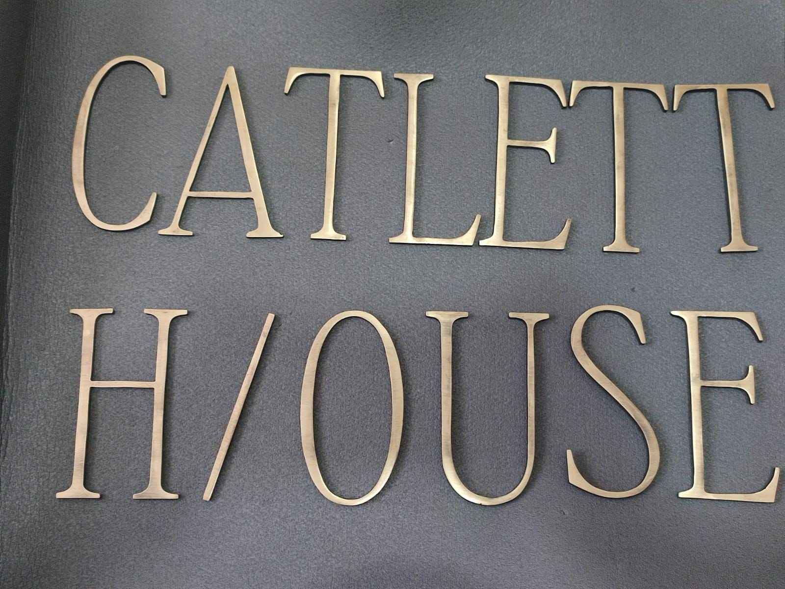 Handcrafted Matte Brushed Solid Brass Letters — Architectural Satin ...