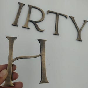 Handcrafted Matte Brushed Solid Brass Letters — Architectural Satin ...