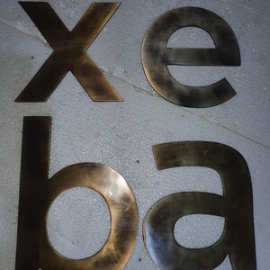 Handmade Antique Brass Letters Custom Sign — Solid Cast Metal Vintage ...