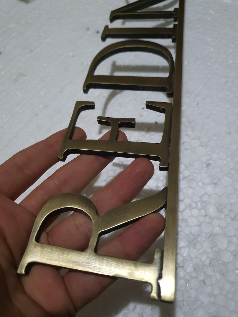 Underlined Brass Letters - Custom Brass Letters With Underline ...