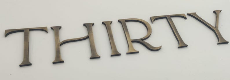 Handcrafted Matte Brushed Solid Brass Letters — Architectural Satin ...