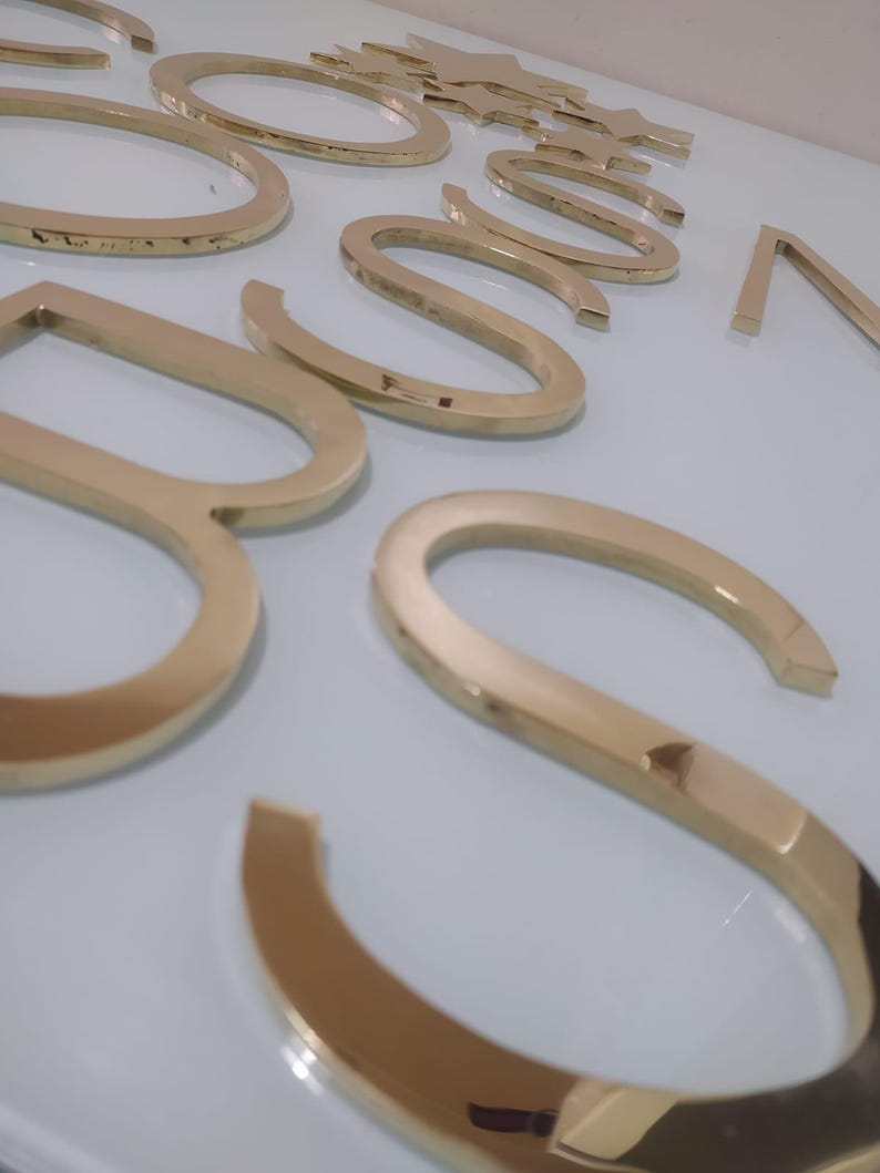 Polished Brass Letters - Solid Brass Letters - Polished Cast Brass ...
