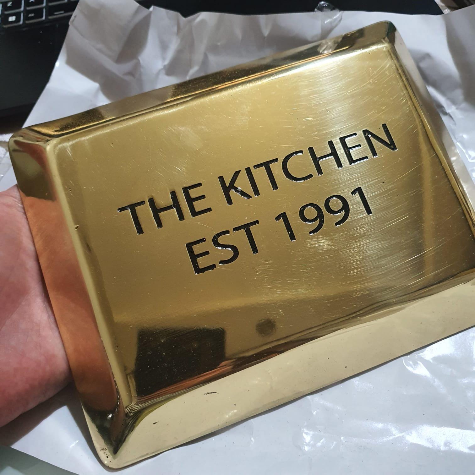 Custom Handmade Brass Plaque: Engraved or Embossed Sign - Etsy
