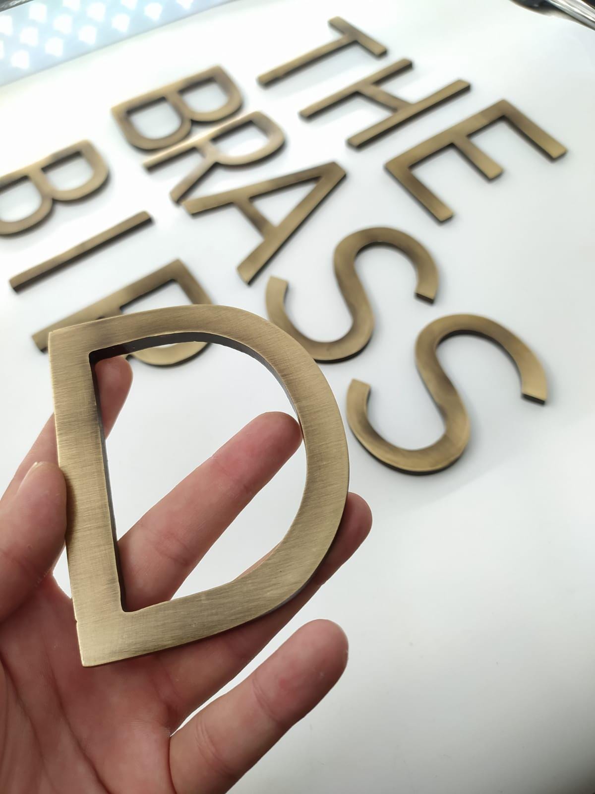 Antique Aged Brass Letters - Cast Brass Letters - Brushed Brass Letters ...