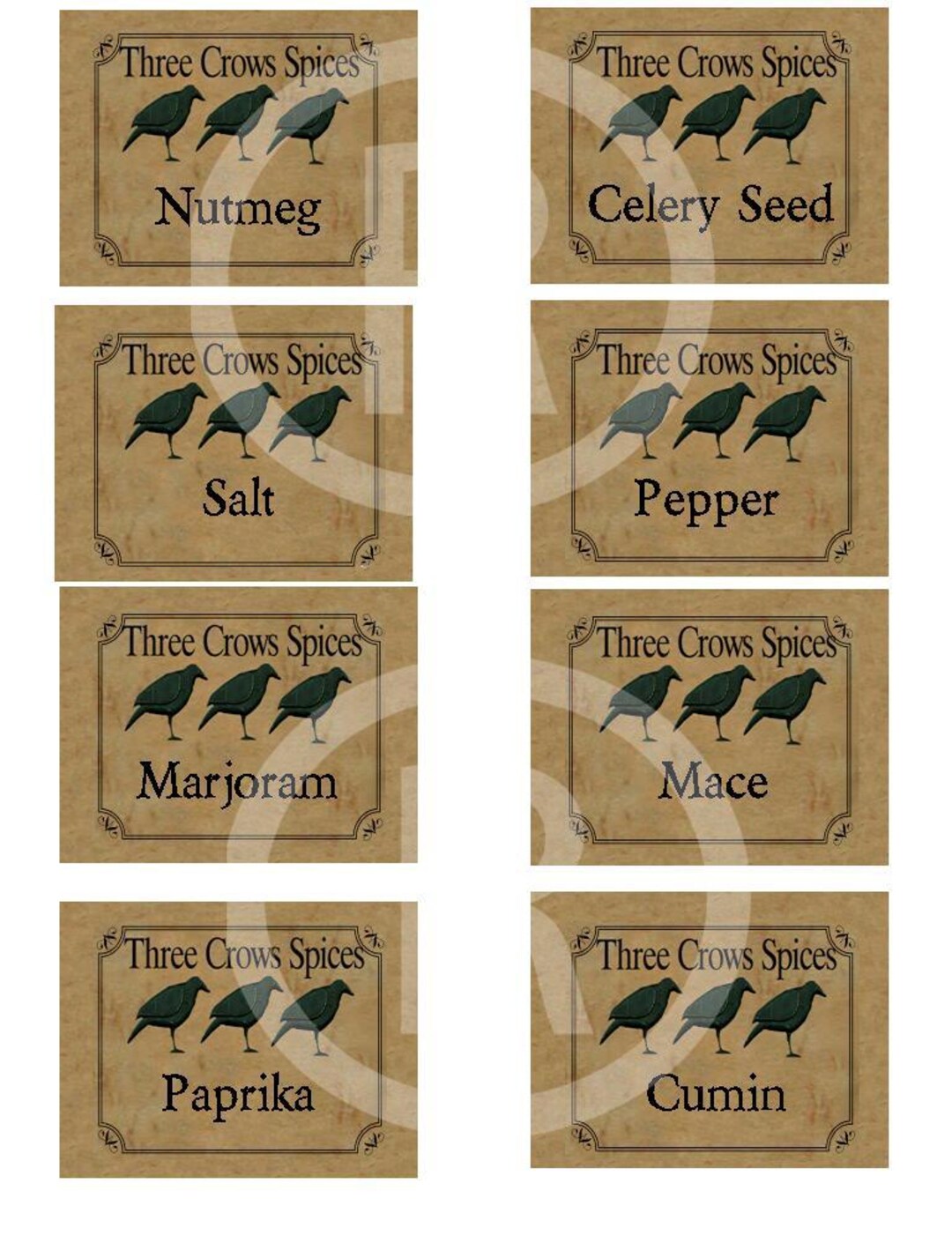 Vintage Style Primitive Labels for Jars, Tags, Boxes ~ Digital Download ...