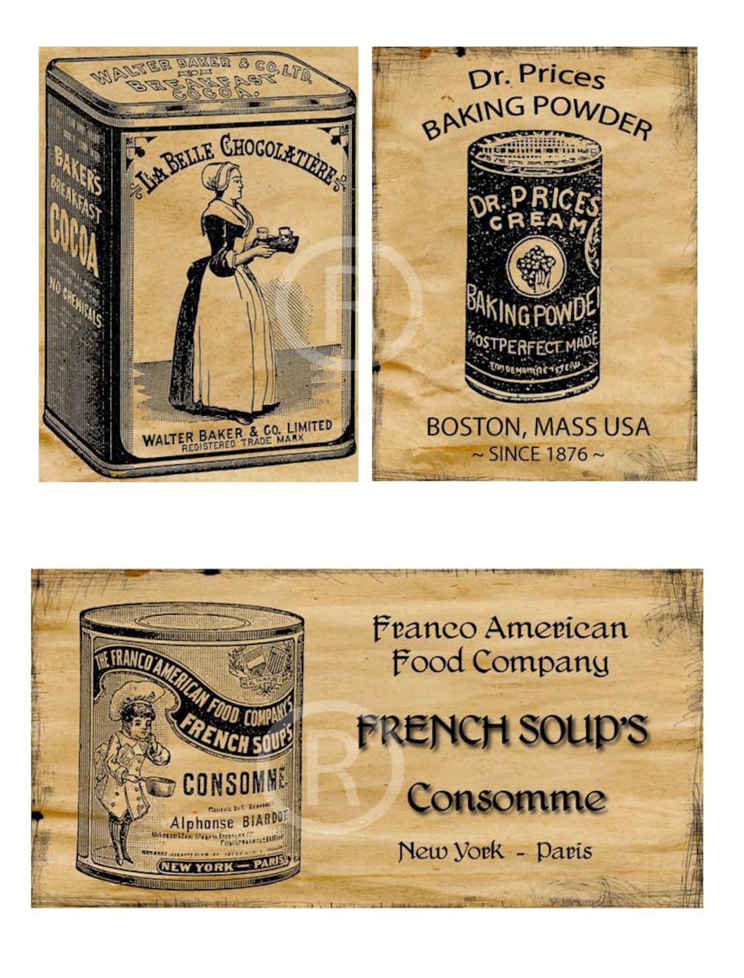 Vintage Style Primitive Labels for Jars, Tags, Boxes ~ Digital Download ...