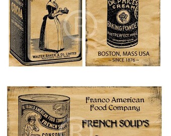 Vintage Primitive Style Halloween Labels for Jars, Tags, Boxes ...