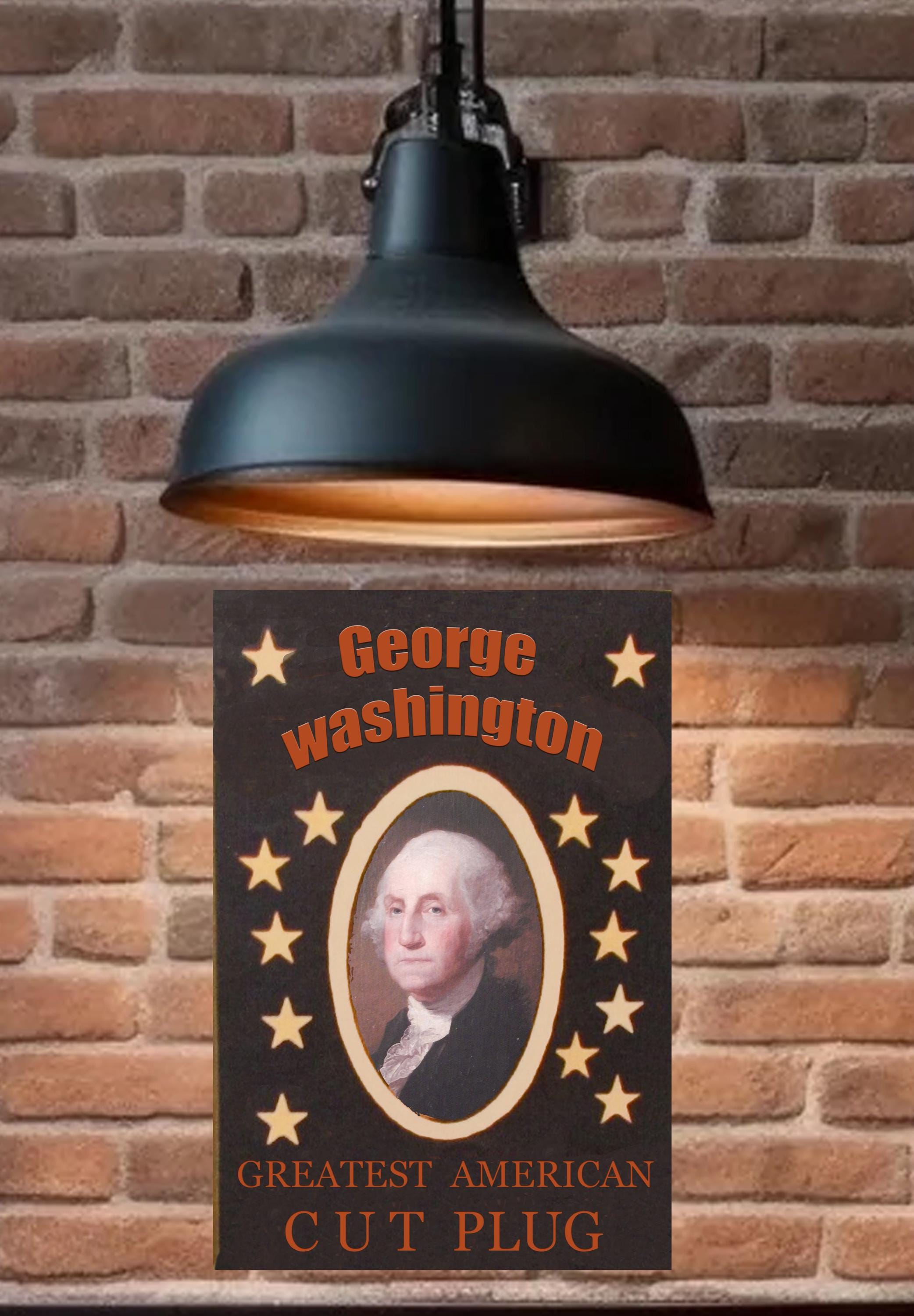 George Washington Cut Plug ~ Metal Sign ~ TS2238 Tobacco Advertising ...