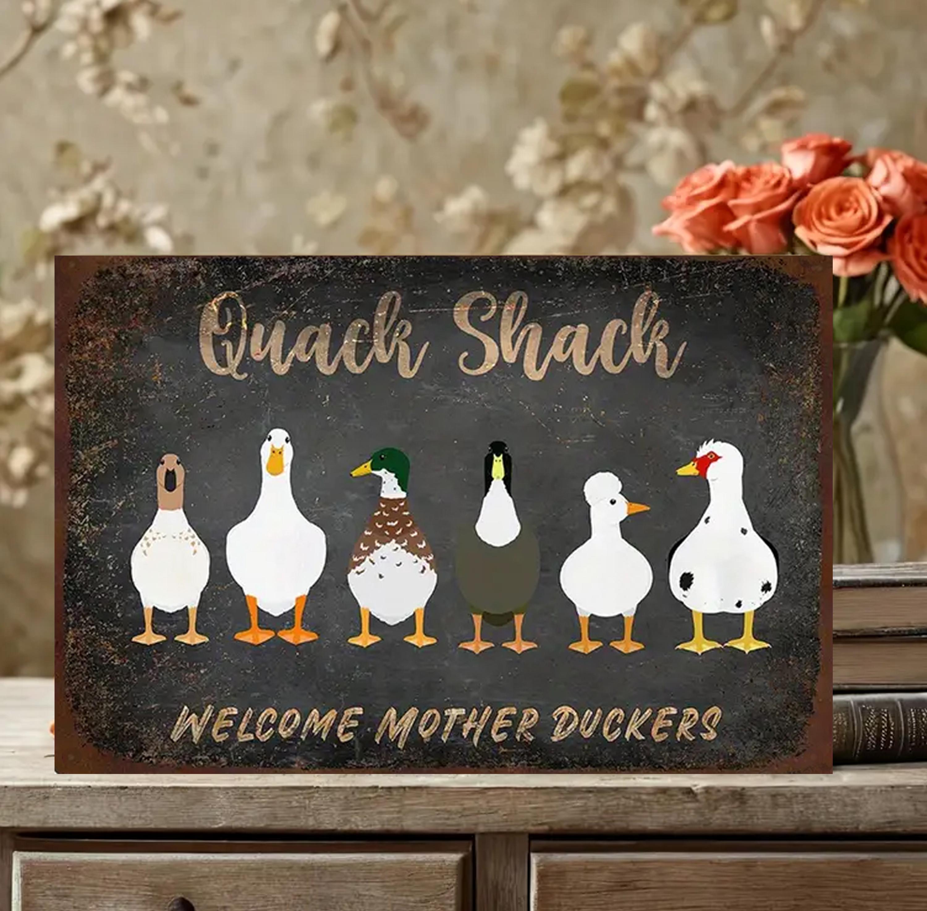 Quack Shack Welcome Mother Ducker ~ Metal Sign ~ TS2216 Funny, Ducks - Etsy