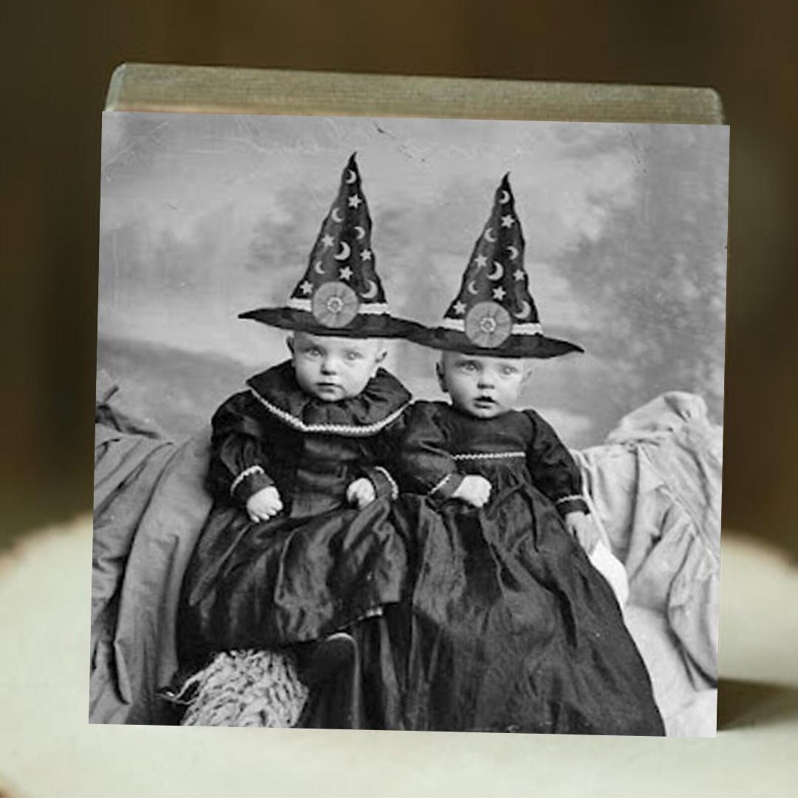 Two Baby Witches ~ Block Shelf Sitter ~ BL1153 - Etsy