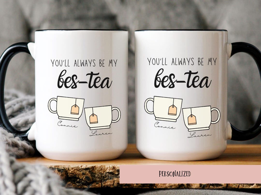 Personalized Best Friend Mug, Custom Bes-tea Mug With Names, Funny Tea ...