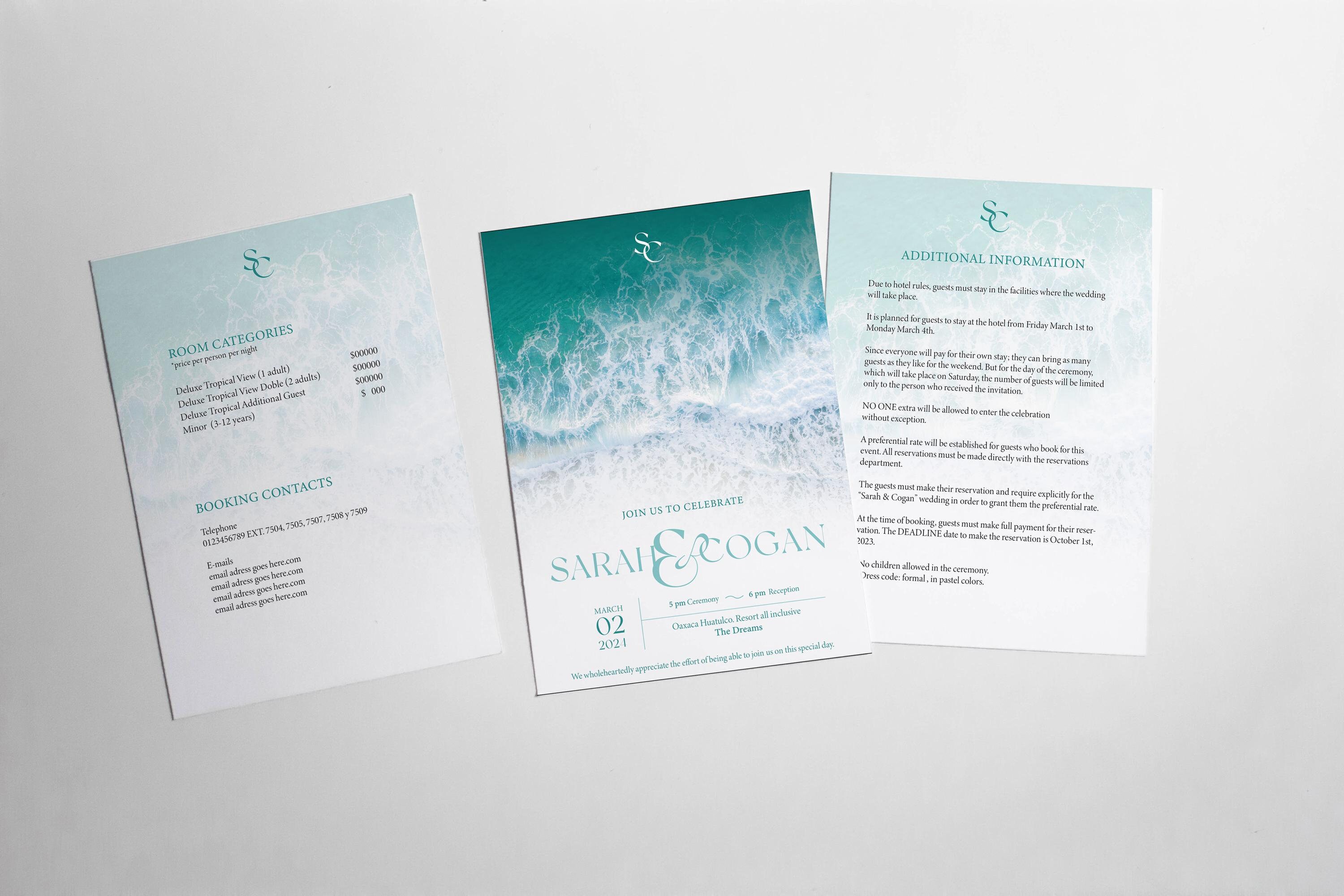 Elegant & Unique Original Wedding Invitation | Customizable | - Etsy