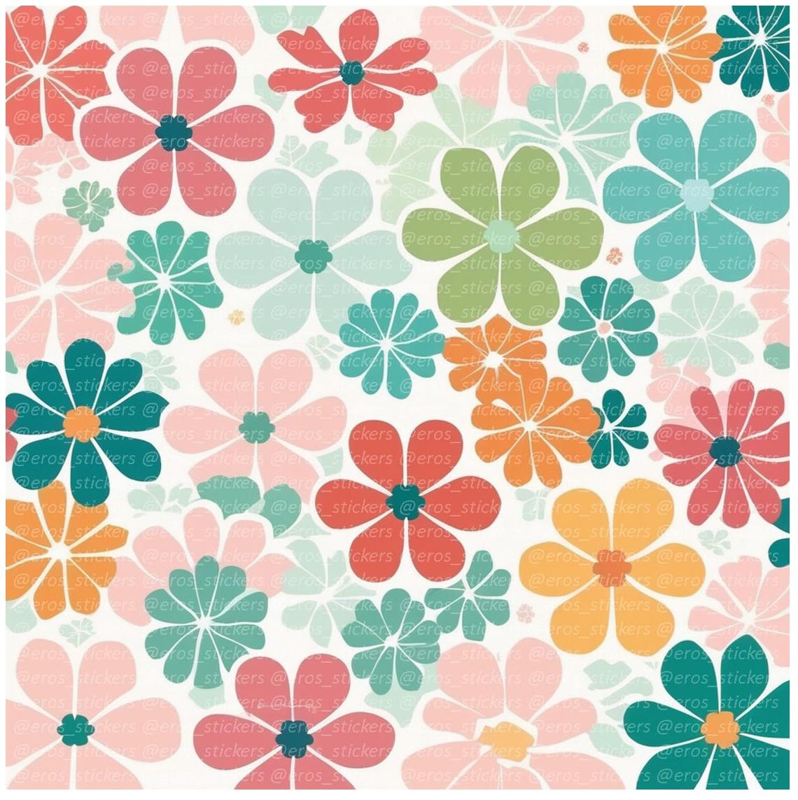 TRANQUIL Square Floral Art Print Calm and Peaceful Decor for Bedroom or ...