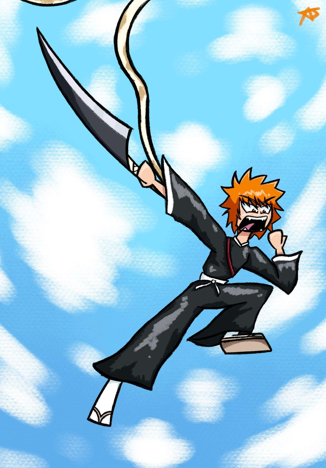Ichigo Strike: Bleach Fanart - Etsy