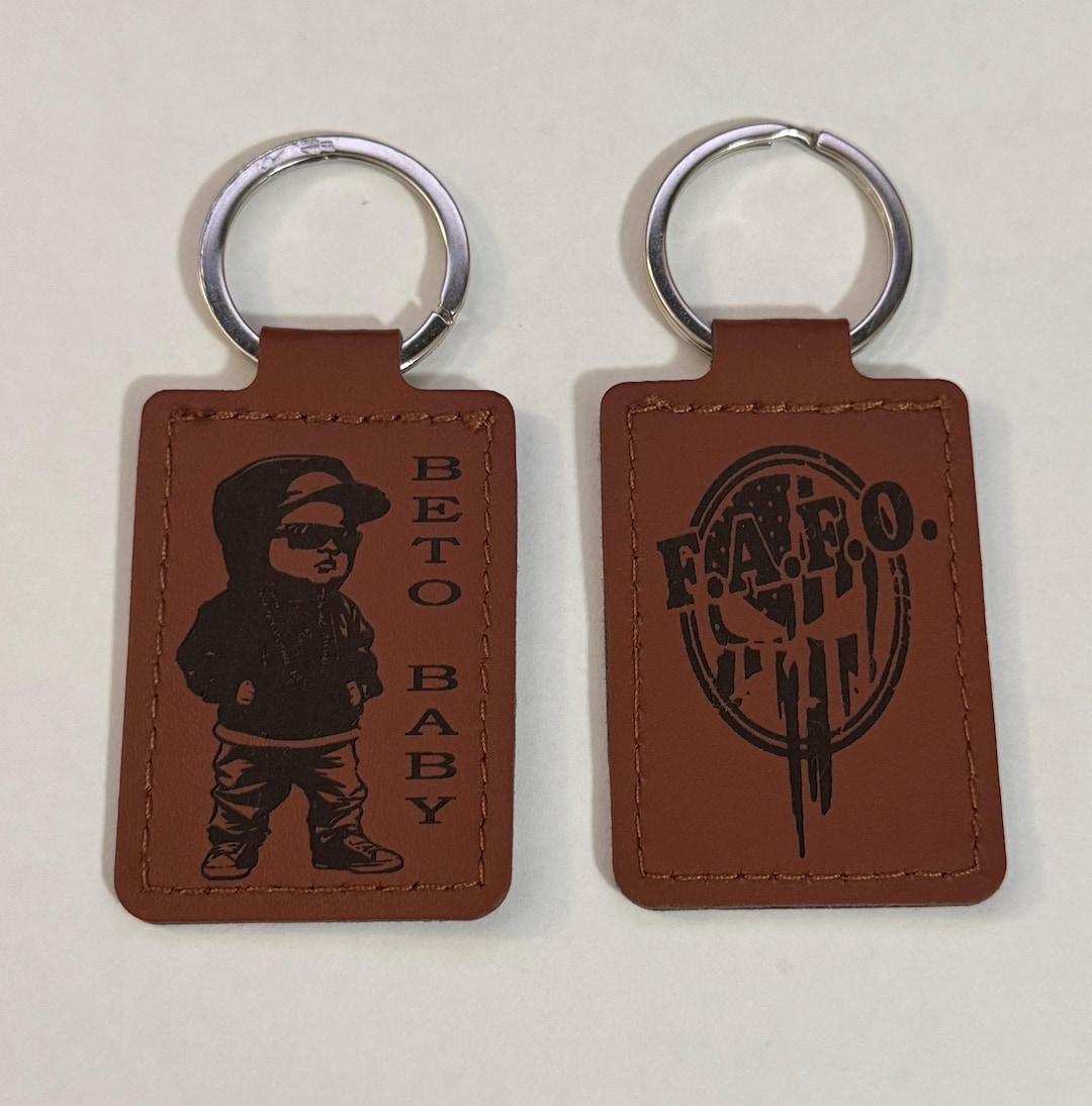 TDCJ Unit Baby F. A. F. O. Leather Keychain (can Be Personalized to ...