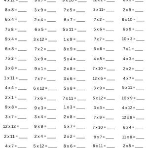 10 Multiplication Worksheets With Answer Key Included | Multiplication ...