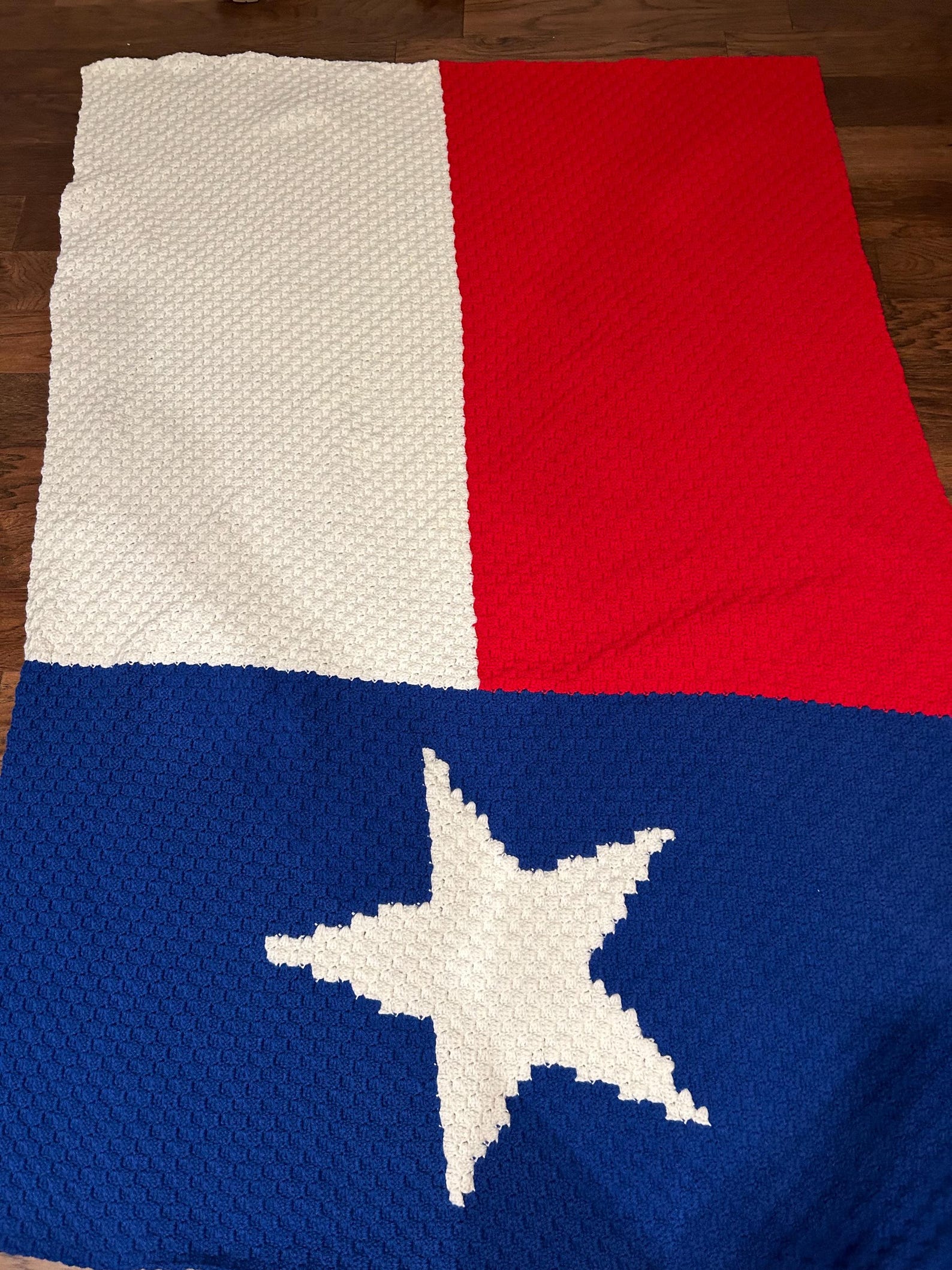 Texas Flag, Crocheted Afghan - Etsy