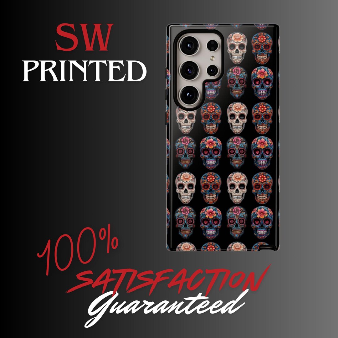 Day of the Dead Sugar Skull Phone Case - Colorful Floral Design ...