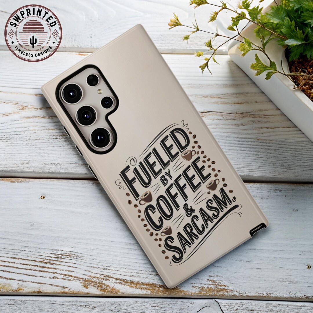 Coffee Lover Aesthetic Phone Case - Minimalist Sarcastic Design - Made ...