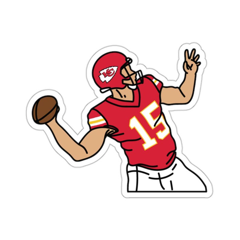 Patrick Mahomes Sticker, Mahomes Die Cut Sticker, Kansas City, Mahomes ...