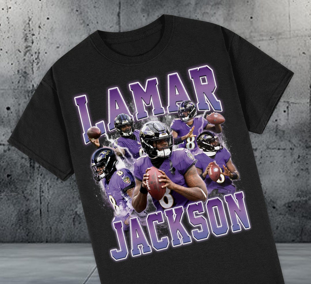 Lamar Jackson, Vintage Tees, Baltimore Ravens, Shirt, Bootleg Shirt ...