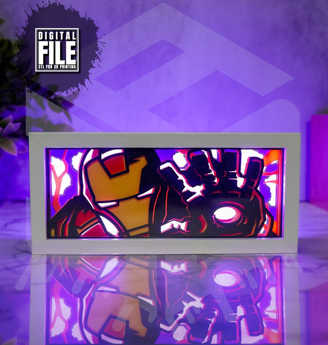 Iron Man / STL File / Digital File / Light Box - Etsy
