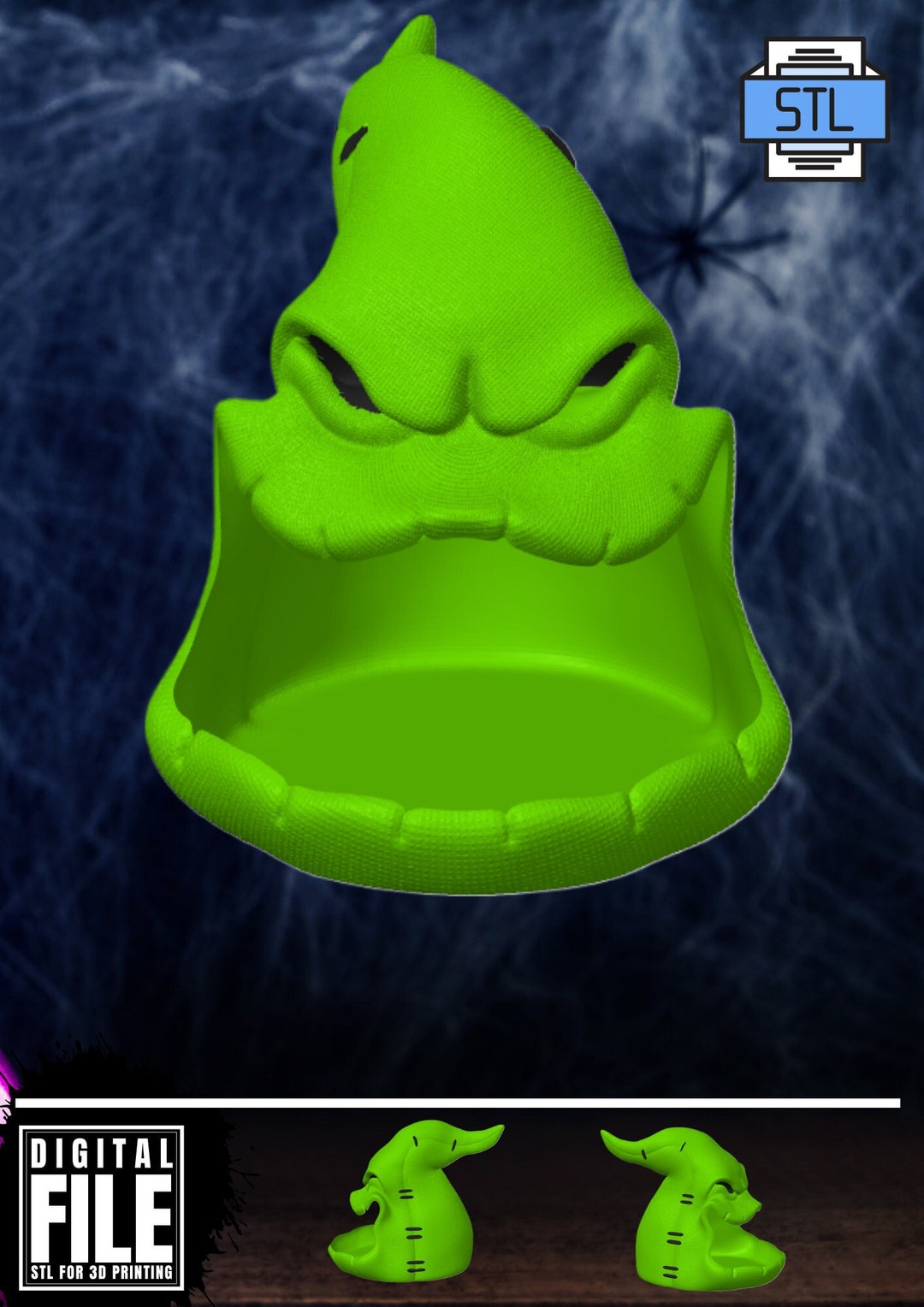 Oogie Boogie Candy Bowl STL File for 3D Printing Digital File Halloween ...